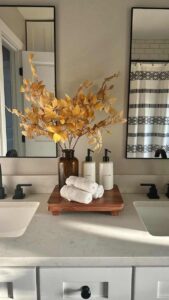 25 STUNNING SMALL BATHROOM COUNTER DECOR IDEAS TO COPY - decor meets cozy