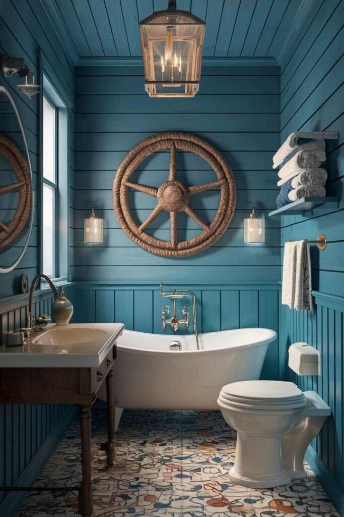 20 Nautical-theme Bathroom ideas to feel like you're at a beach - decor ...